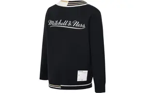 Mitchell & Ness Branded Contrasting V-neck Sweater