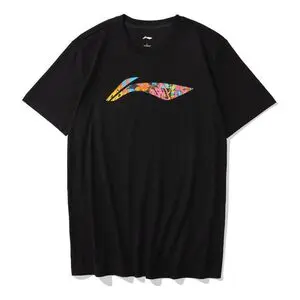 LI-NING Big Graphic Loose Fit T-shirt 'black Multi