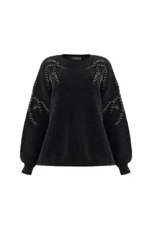 EXQUISE Grace Crew Neck Long Sleeve Sweater
