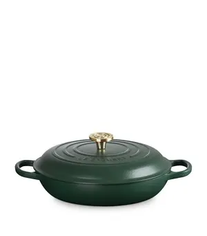 LE CREUSET Cast Iron Shallow Casserole Dish - Green