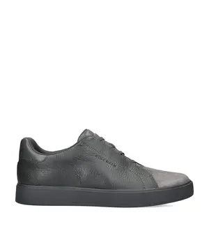 Cole Haan Leather Grandprø Luxe Slip-on Sneakers - Grey