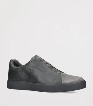 Cole Haan Leather Grandprø Luxe Slip-on Sneakers - Grey