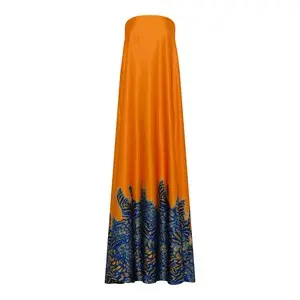 BELYED HANDCRAFT Yasmine – Strapless Silk Maxi Dress Belyed