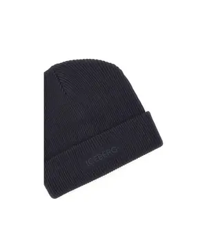 Iceberg Logo-embroidered Knitted Beanie Hat