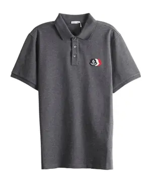 Moncler Shark Patch Piquet Polo Shirt