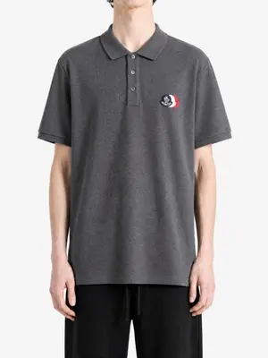 Moncler Shark Patch Piquet Polo Shirt