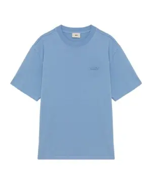 AUTRY Embroidered-logo Cotton T-shirt - Washed Blue
