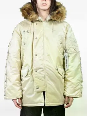 THUG CLUB Alpha Industries N-3b Rivet-embellished Padded Jacket