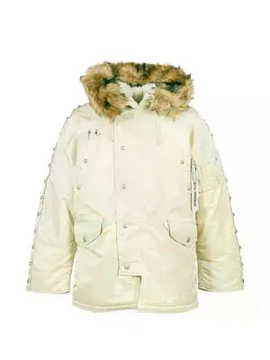 THUG CLUB Alpha Industries N-3b Rivet-embellished Padded Jacket - Neutrals