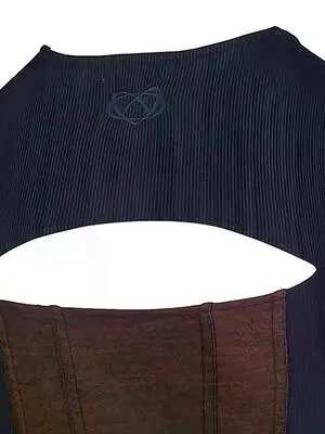 VIVAMUS Stud-embellished Panelled T-shirt