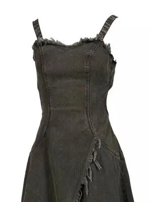 VIVAMUS Fringe-trimmed Open-back Dress