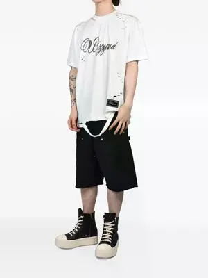 WIZZARD Distressed Graphic-print T-shirt