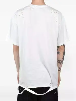 WIZZARD Distressed Graphic-print T-shirt