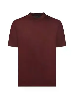 GIULIANO GALIANO High-neck Short-sleeve T-shirt - Red