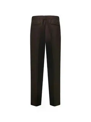 GIULIANO GALIANO Belted Pleated Tailored Trousers
