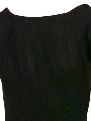 BOHEMSEO Ribbed Cap-sleeve Mini Dress
