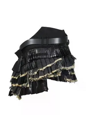 ONRUSH Asymmetric Layered Mini Skirt - Black