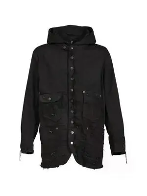 MINUS Home Chore Distressed Garment-dyed Jacket - Black