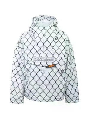 NAPAPIJRI X Pdf Channel Rainforest Chain-link Print Jacket - White