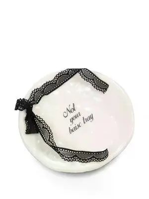 YESCERAMIC X Nubian Not Your Basic Lace-trim Tray - White