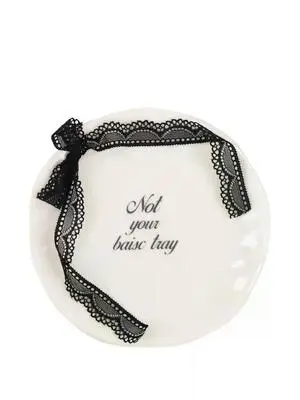 YESCERAMIC X Nubian Not Your Basic Lace-trim Tray - White