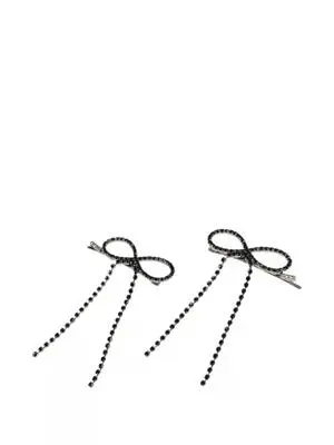 YELLOWSWALLOW Bow Hair Clips - Black