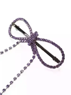 YELLOWSWALLOW Crystal-embellished Bow Hair Clip