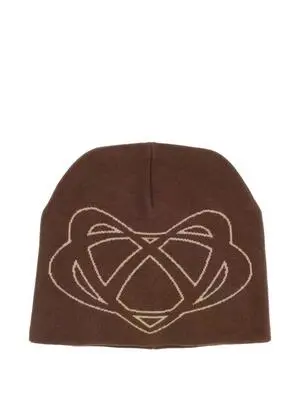 VIVAMUS Logo-intarsia Beanie Hat - Brown