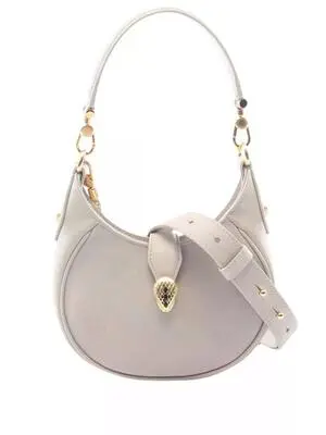 BVLGARI 2010-2026 Small Leather Serpenti Ellipse Satchel - Grey