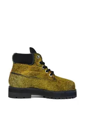 PDF Strada Low Pony-hair Hiking Boots - Yellow