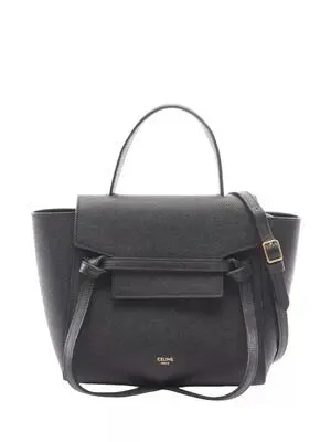 Celine 2000-2026 Nano Grained Calfskin Belt Bag Satchel - Black