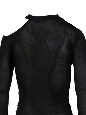 VIVAMUS Gathered Cold-shoulder T-shirt