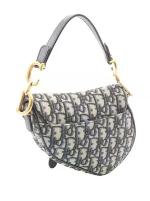 Dior 2000-2026 Mini Oblique Canvas Saddle Bag Satchel