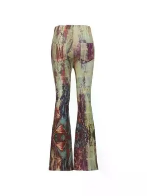 VIVAMUS Earth Tie-dye Flared Trousers