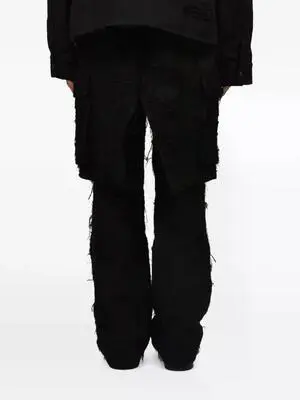 TROUBLED WATERS Double-layer Distressed Cargo Pants