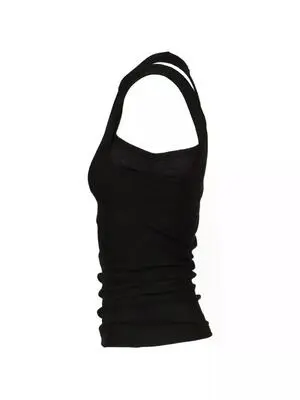 BOHEMSEO Layered Ruched-detail Tank Top