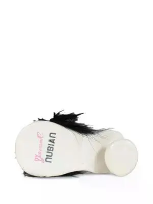YESCERAMIC X Nubian Fur-trimmed Shoe Incense Holder