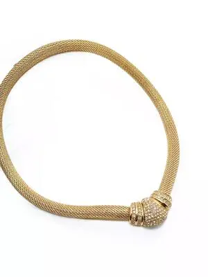 Dior 1980s Mesh Rhinestone Necklace