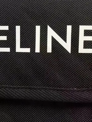 Celine 2000-2026 Canvas Phone Pouch Flap Crossbody Bag