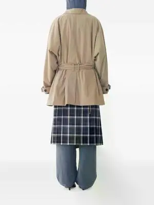 STUDIO TOMBOY Belted Button-front Single-breasted Coat