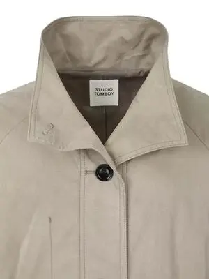 STUDIO TOMBOY Belted Button-front Single-breasted Coat