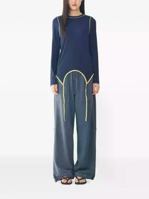 STUDIO TOMBOY Pigment-dyed Wide-leg Track Pants