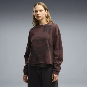 PUMA Las Vegas Relaxed Crew Sweatshirt - Brown