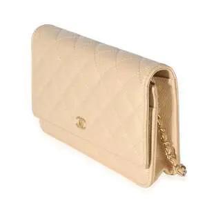 Chanel Quilted Caviar Classic Wallet On Chain