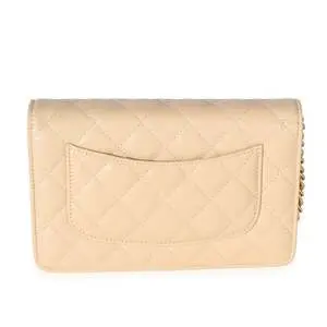 Chanel Quilted Caviar Classic Wallet On Chain