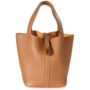 HERMÈS Gold Clemence Picotin Lock 22 GHW