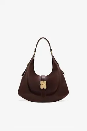 GANNI Large Kat Bag - Brown