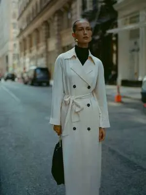 REFORMATION Rue Trench Coat - Ivory