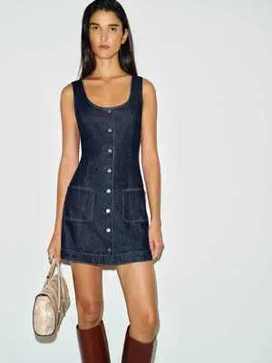 REFORMATION Catherine Denim Mini Dress
