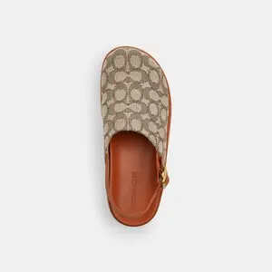 COACH OUTLET Sculpted C Platform Clog In Signature Textile Jacquard